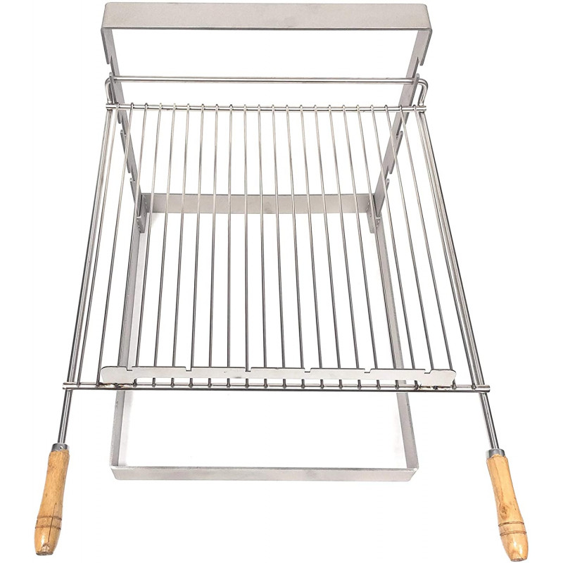 Support grille barbecue encastrable avec grille en acier inoxydable ...