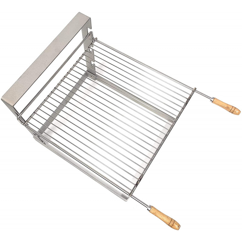Support grille barbecue encastrable avec grille en acier inoxydable ...