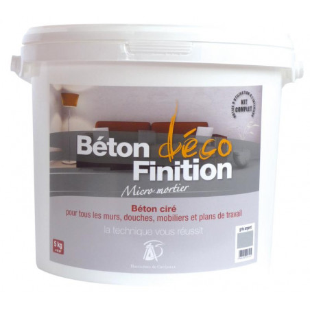 Kit enduit effet béton ciré finition blanc teintable seau 5 kg - Houillères de Cruéjouls | Seau ...