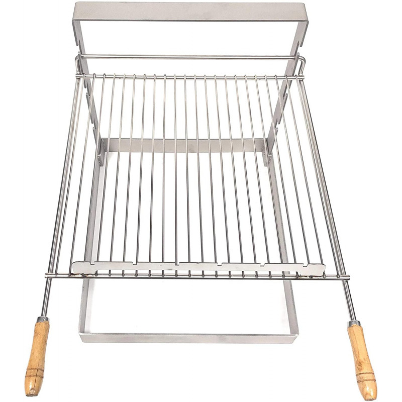 Support grille barbecue encastrable avec grille en acier inoxydable ...