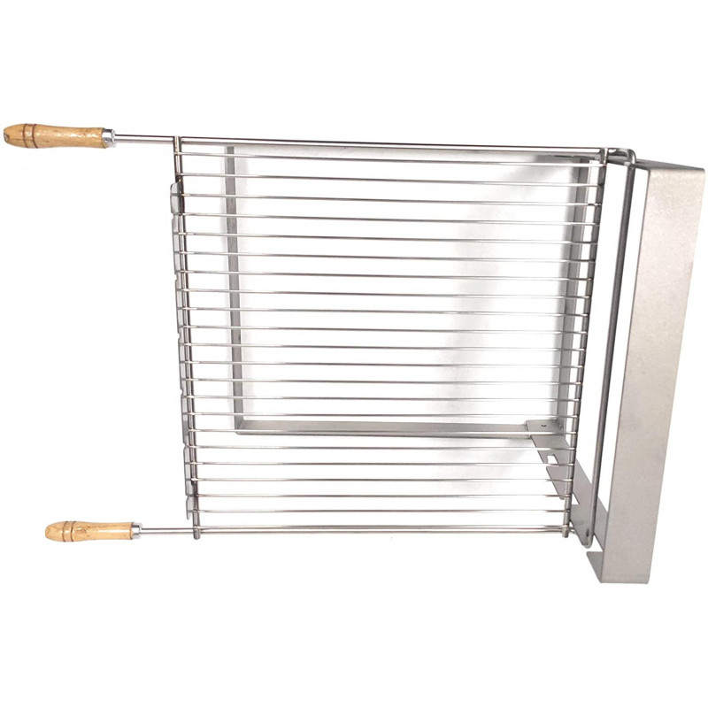 Support grille barbecue encastrable avec grille en acier inoxydable ...