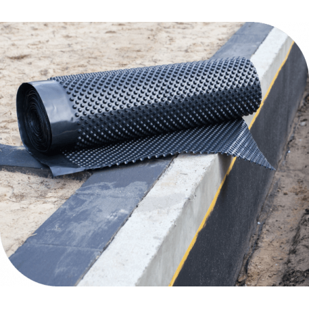 Membrane de fondation et soubassement avec alvéole 10m2 - protection ...
