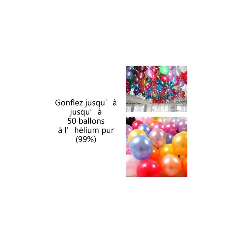 Grande Bouteille hélium XL50 pour gonfler gonfler 50 Ballons de ...