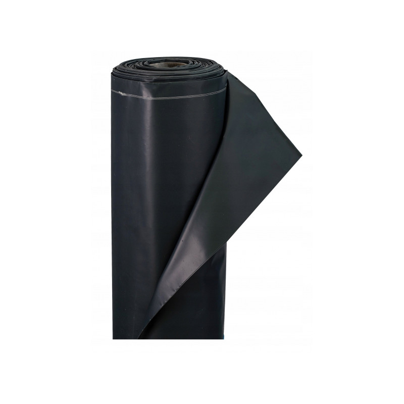 Film plastique d'étanchéité sous-dalle en polyéthylène noir Type 200 ...