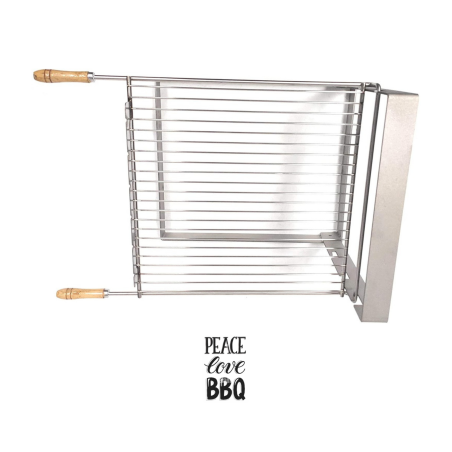 Support grille barbecue encastrable avec grille en acier inoxydable ...