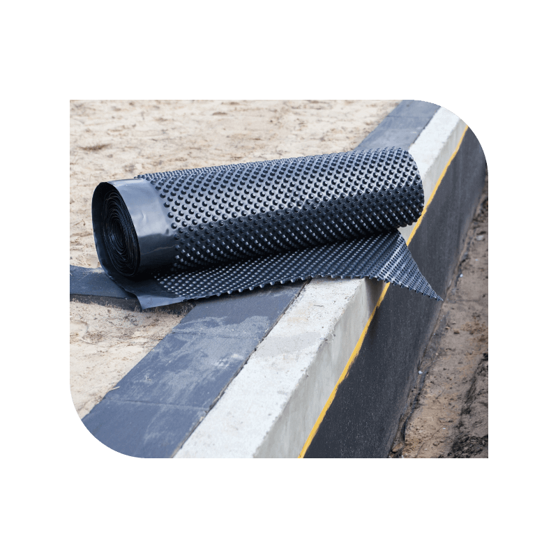 Membrane de fondation et soubassement avec alvéole 10m2 - protection ...