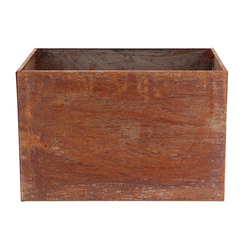 Pot de fleurs acier corten rect. S Esschert Design BV