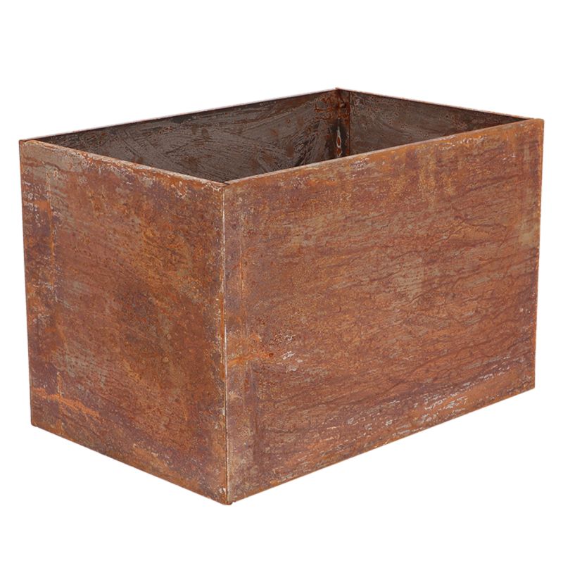 Pot de fleurs acier corten rect. S Esschert Design BV