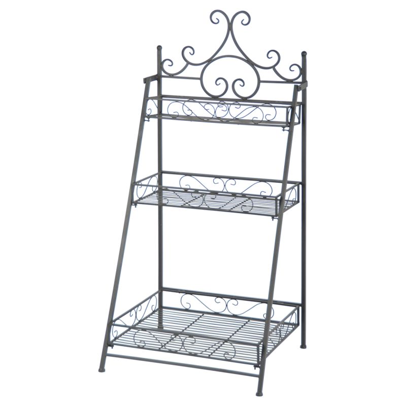 Etagère escalier pliante Noir Fer Esschert Design BV