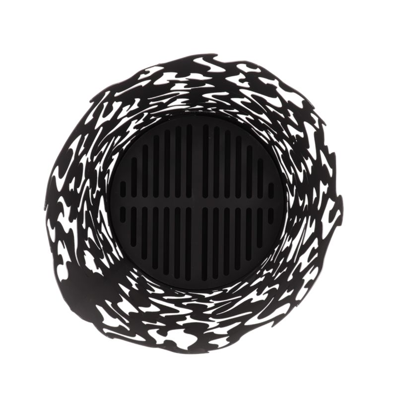 Brasero cylindre découpe laser Noir Esschert Design BV