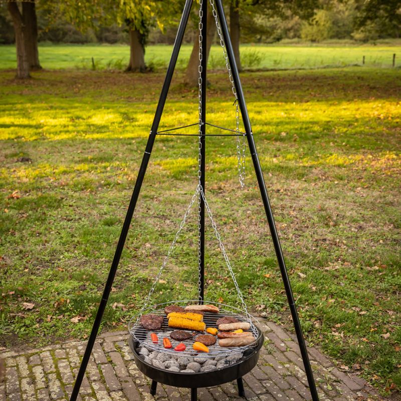 Braséro avec trépied Noir Esschert Design BV